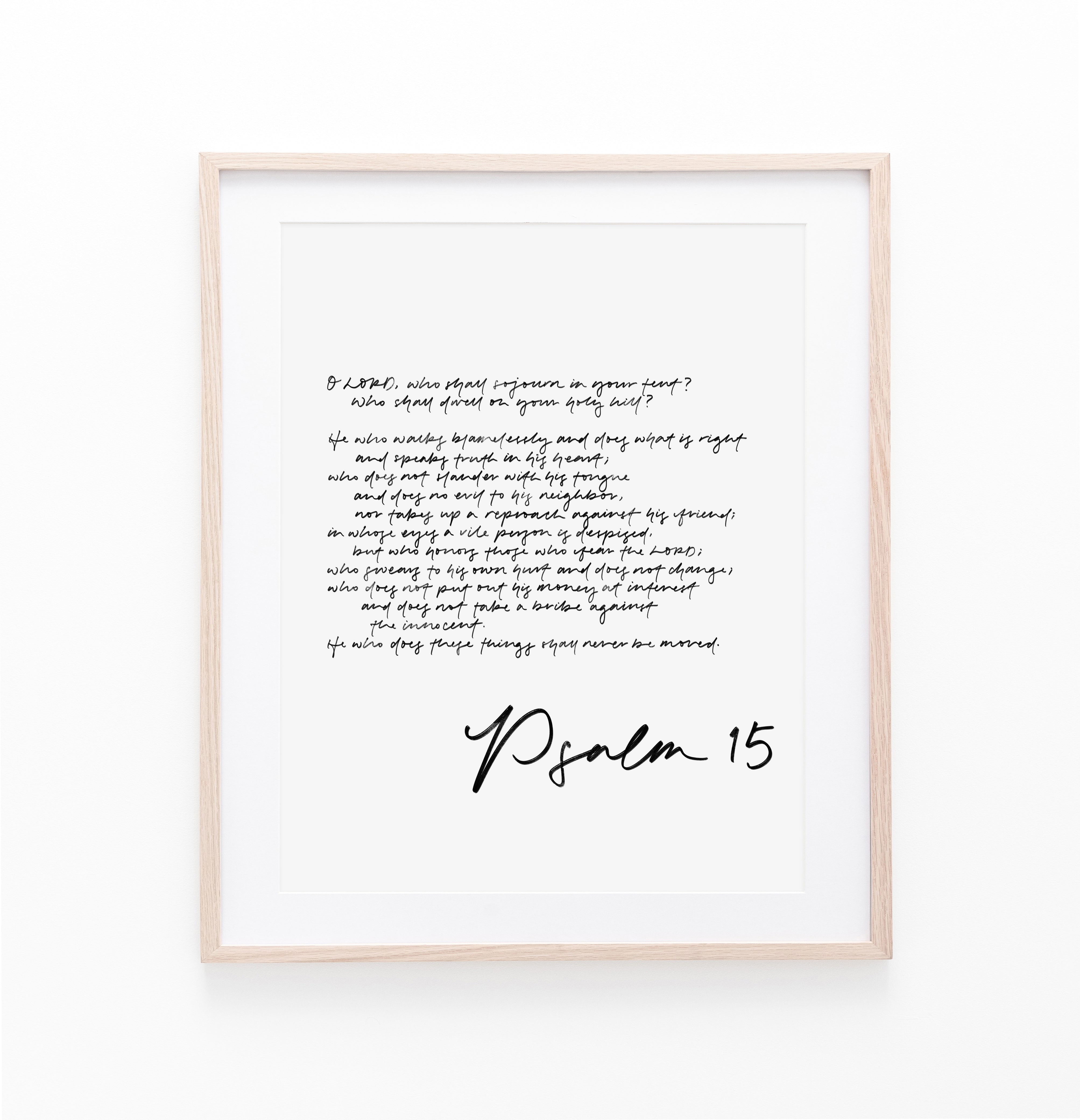 Psalm 15 Art Print – Honorable Vessels Co.