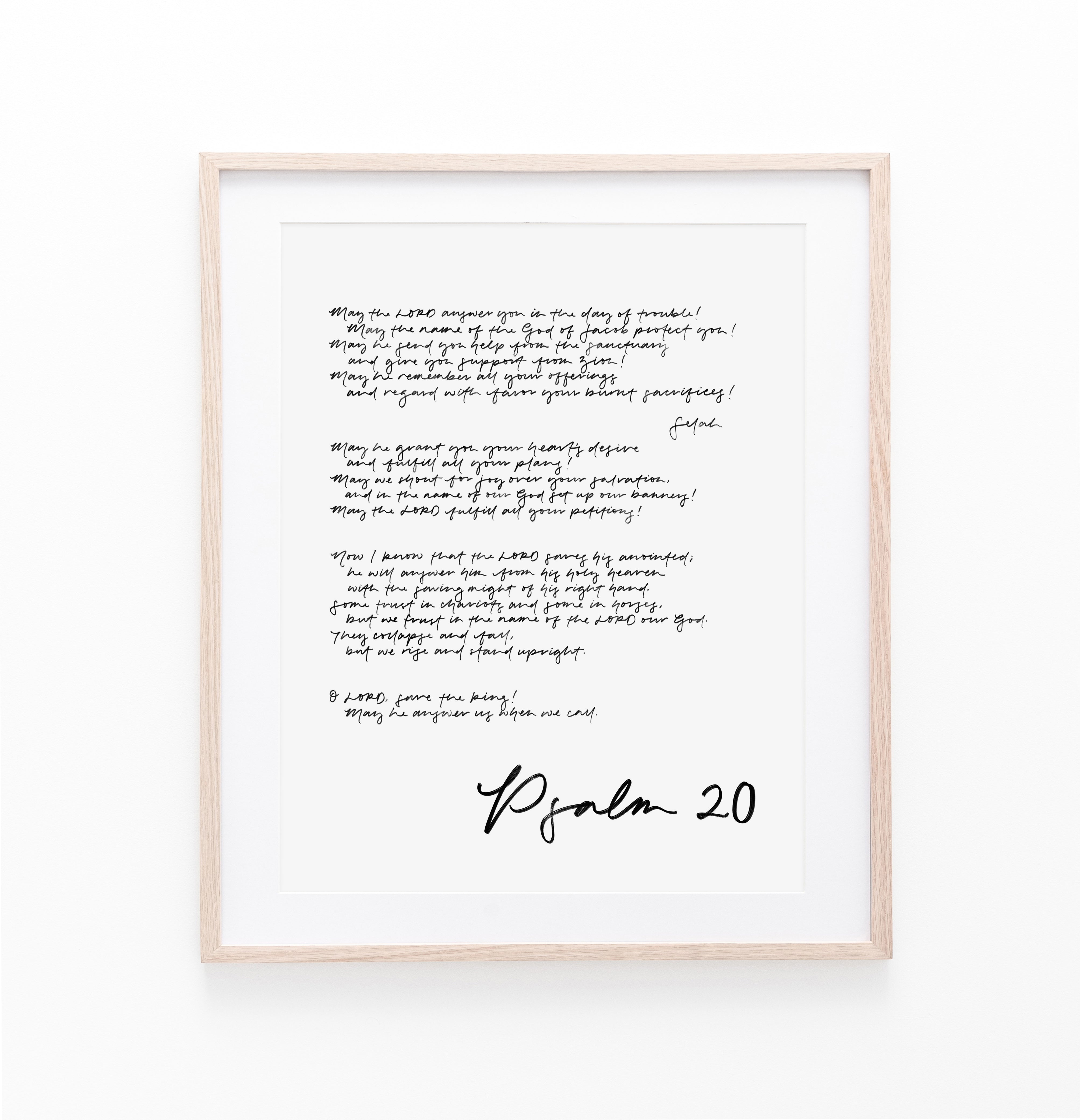 Psalm 20 Art Print – Honorable Vessels Co.